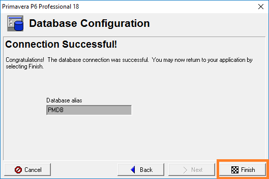 Primavera P6 - Database Configuration (CUApps)